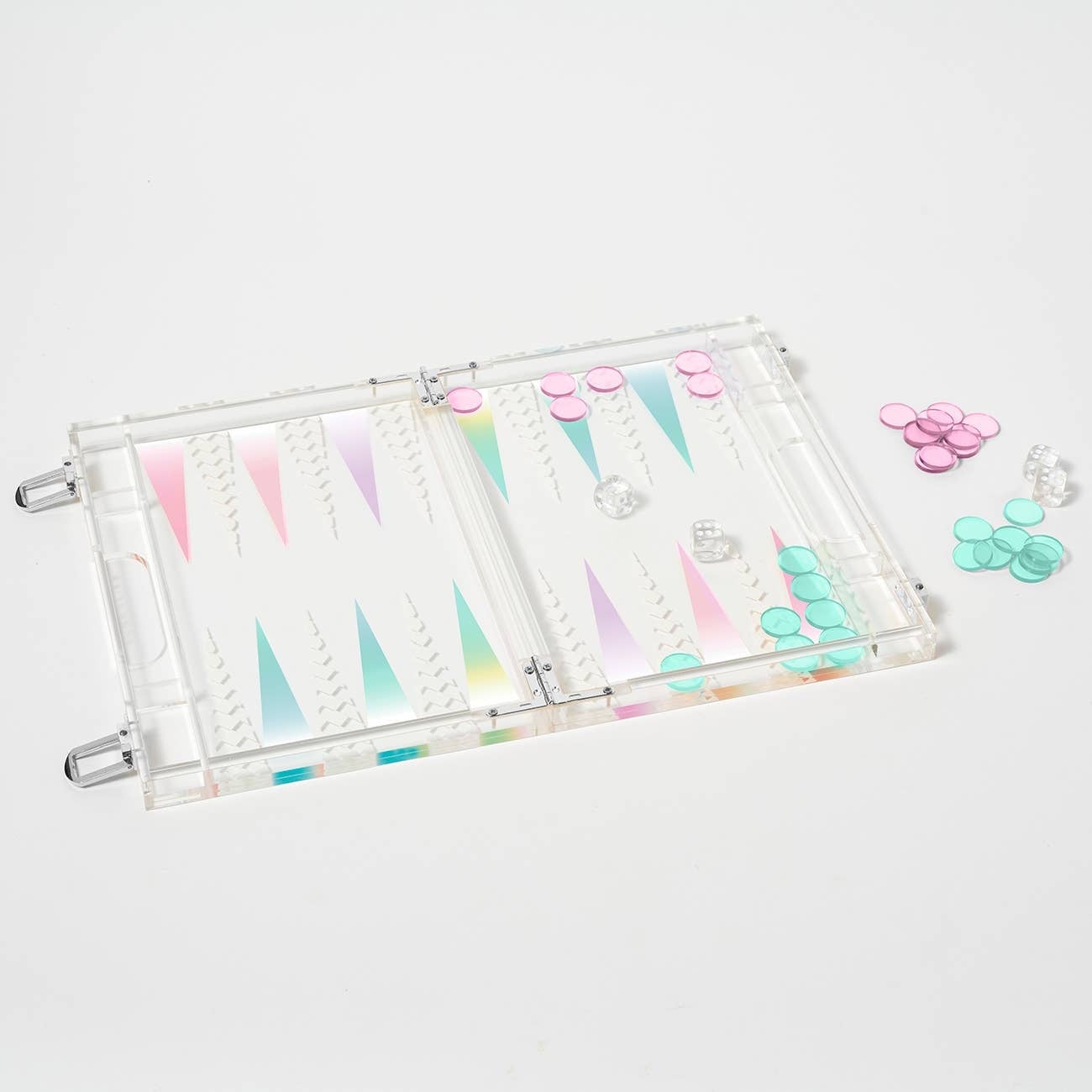 Mini Lucite Backgammon Aurora Haute Beauty Guide